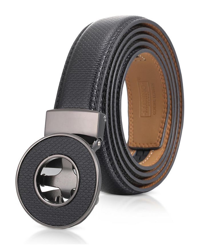 Mio Marino Men's Spheroid Leather Ratchet Belt - Macy's