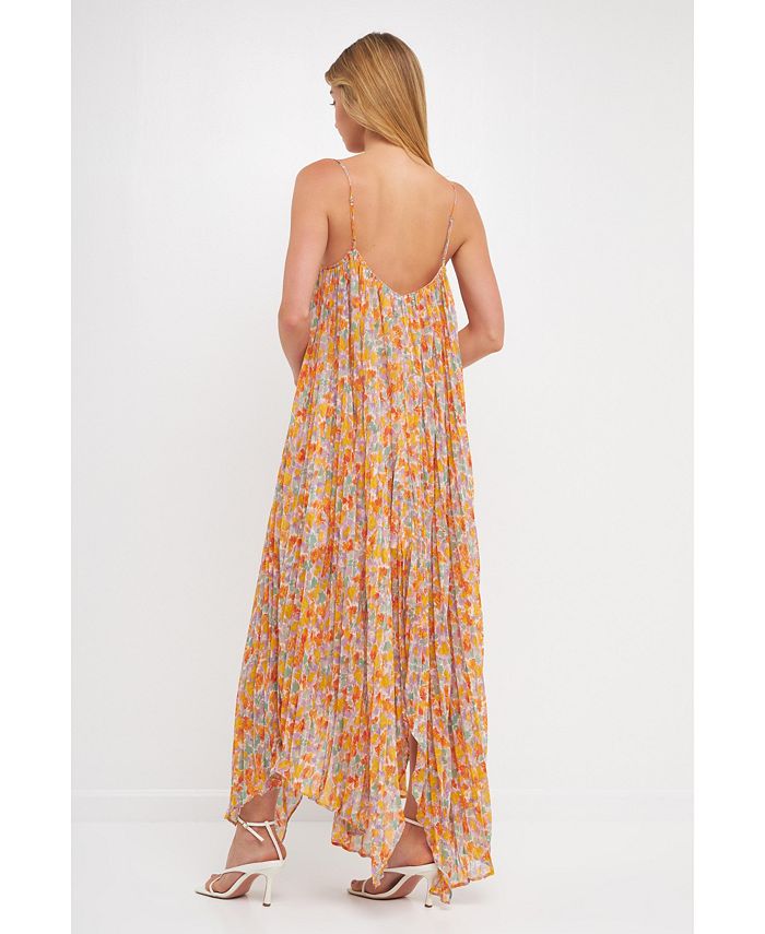 endless rose Women's Pleated Waterfall Maxi Dress - Macy's