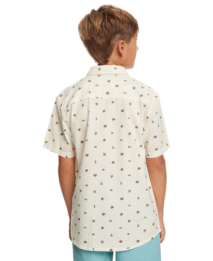 Quiksilver Big Boys Minimo Regular-Fit Floral-Print Button-Down Shirt ...