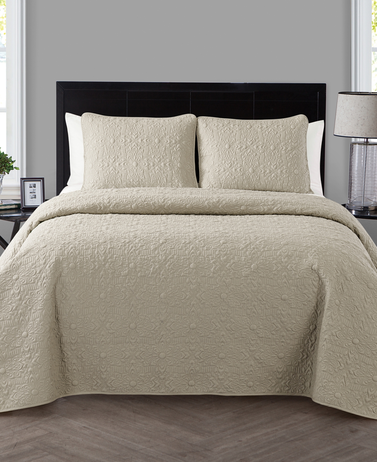 Click here for Vcny Home Caroline Embossed 3-Pc. Quilt Set  Full/... prices