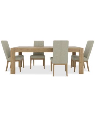 Davie Rectangular 5pc Dining Set (Table & 4 Upholstered Side Chairs ...