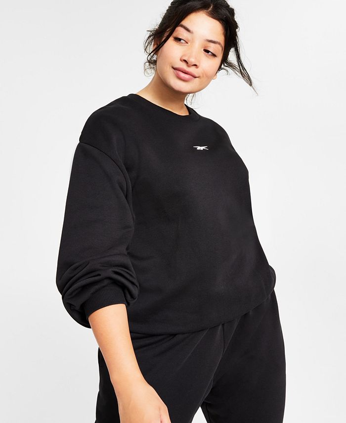 Reebok Plus Size Crewneck Logo Sweatshirt - Macy's
