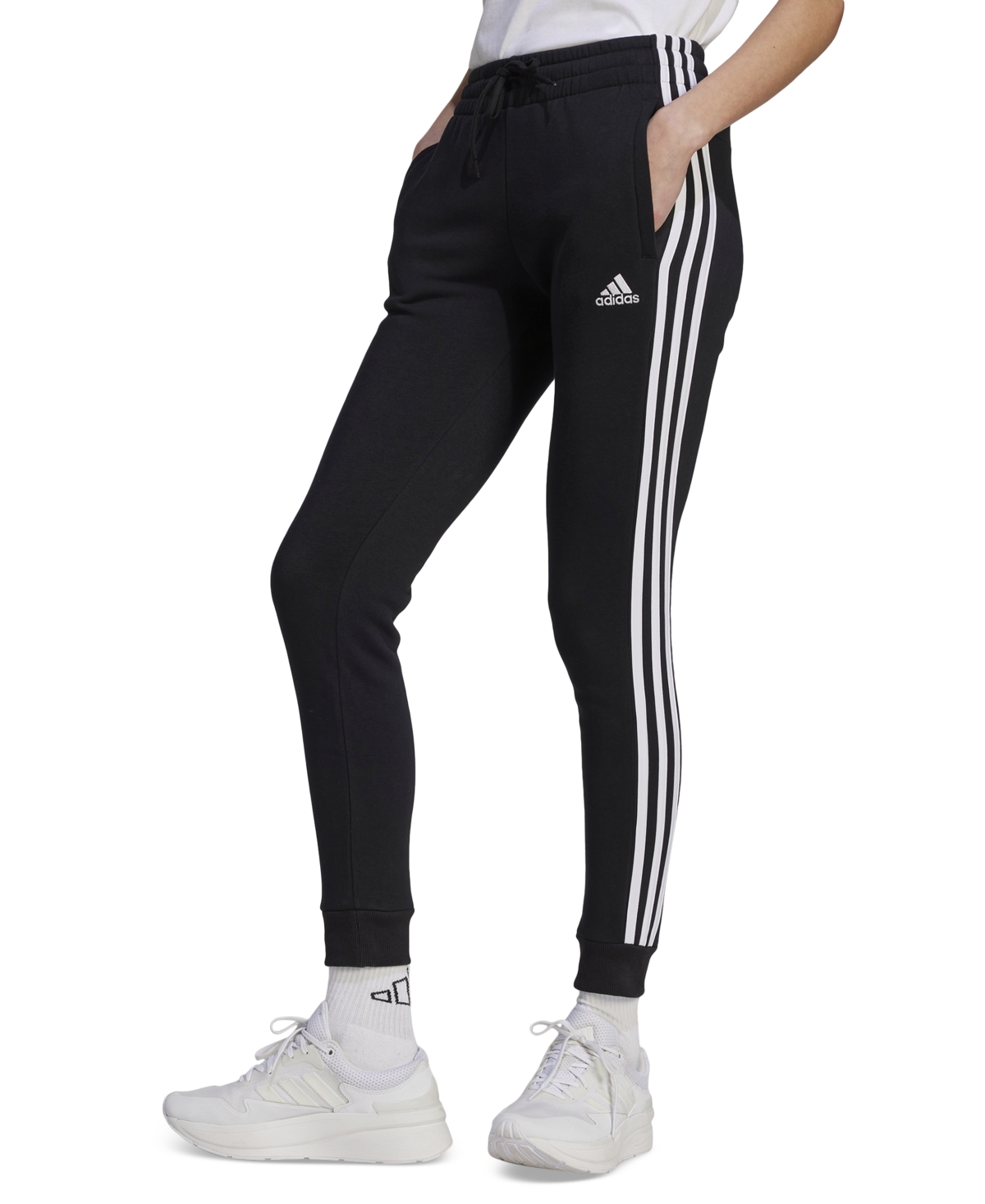 Click here for adidas Womens 3-Stripe Cotton Fleece Sweatpant Jog... prices
