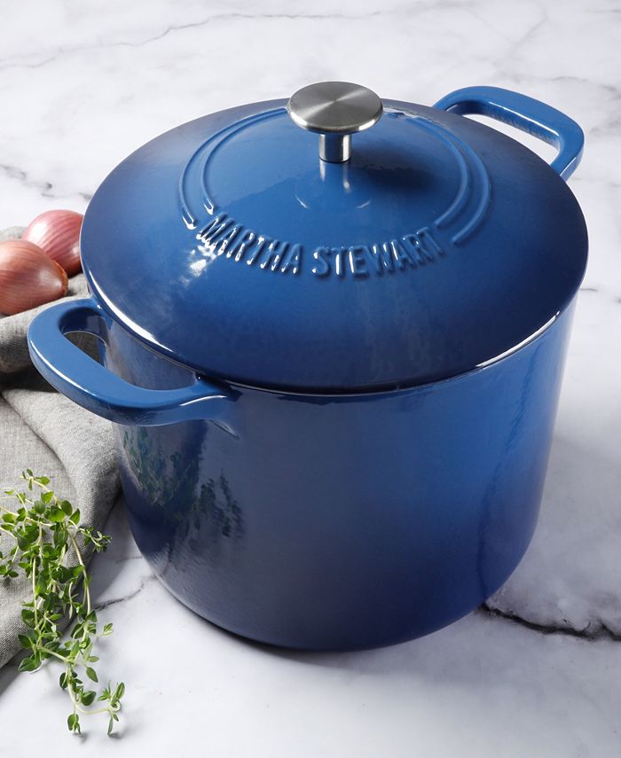 Martha Stewart Collection Gatwick Enamel Cast Iron 7 Quart Dutch Oven ...