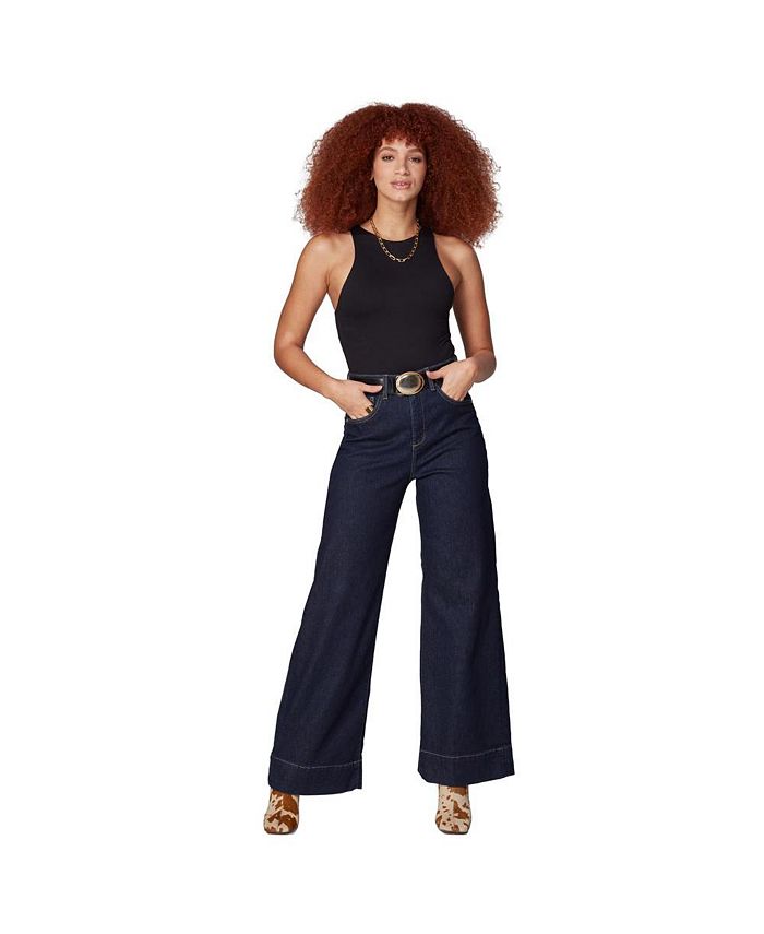 Lola Jeans Women's MILAN-DRB High Rise Wide Leg Jeans - Macy's