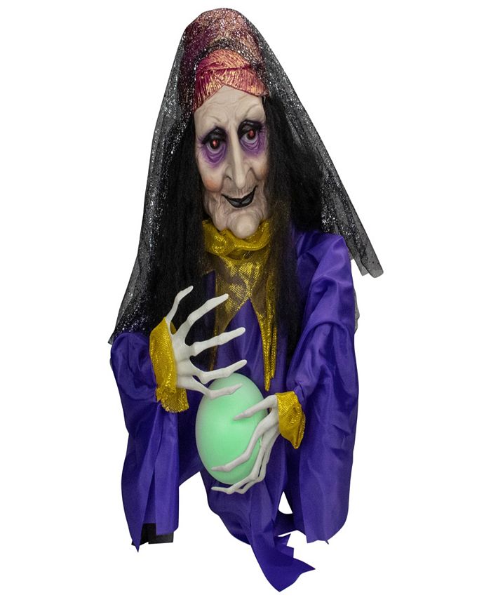Northlight 20" Lighted and Animated Fortune Teller Halloween Decoration ...