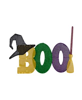 50" LED Lighted 'Boo' Outdoor Halloween Decoration - Macy's