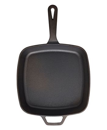 Smith and Clark Cast Iron 11" Open Square Fry pan with Assist Handle ...