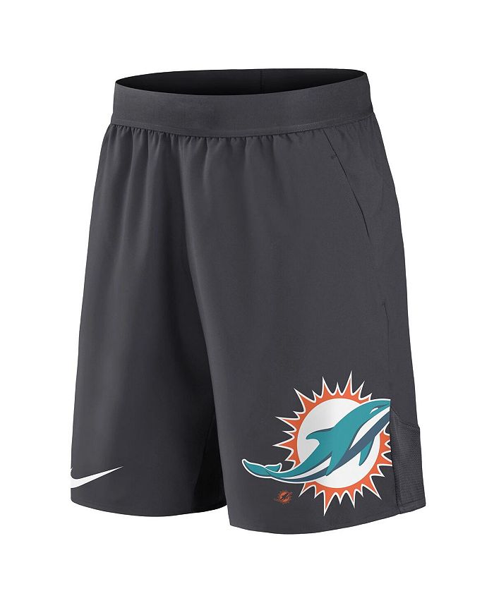 Nike Men's Anthracite Miami Dolphins Stretch Performance Shorts - Macy's
