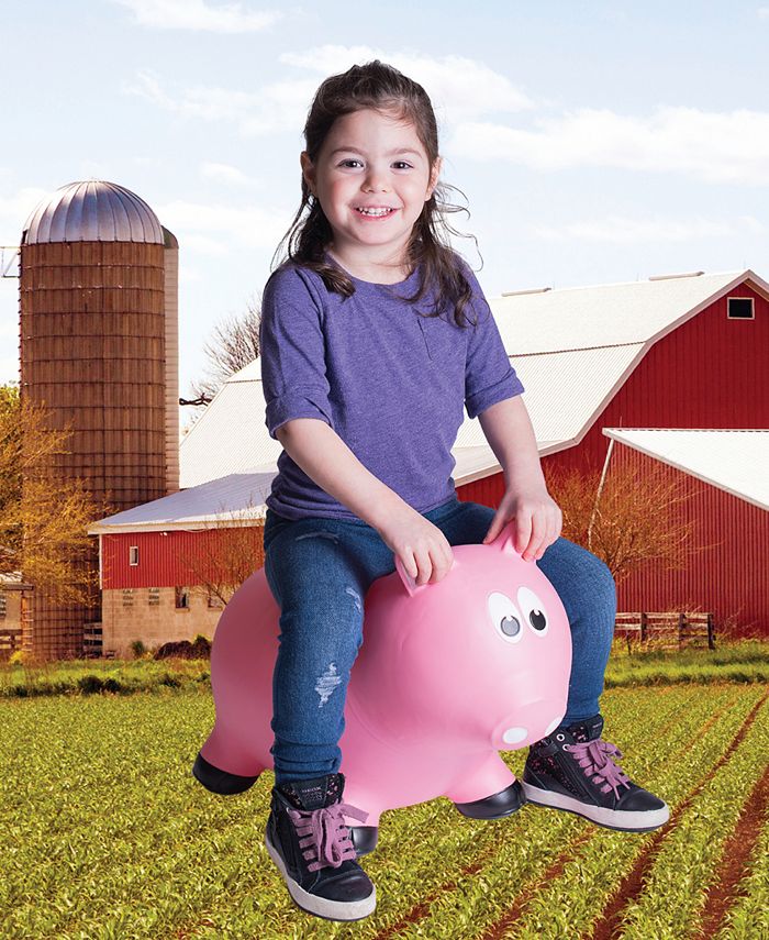 Farm Hoppers Pig Ride-On Toddler Inflatable Bounce Toy - Macy's