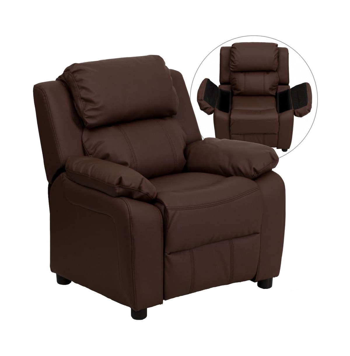 Click here for Deluxe Padded Contemporary Kids Recliner With Stor... prices