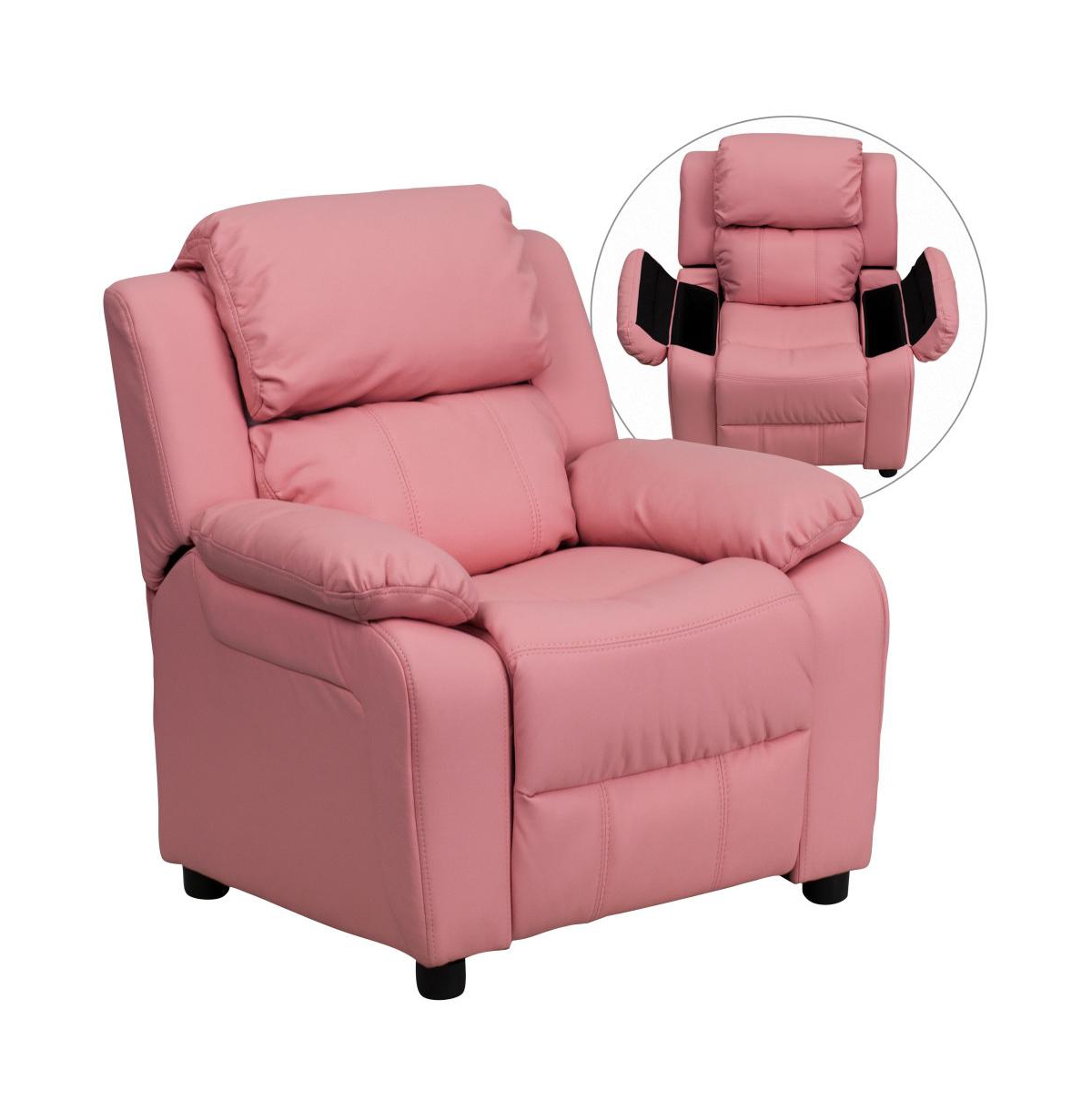 Click here for Deluxe Padded Contemporary Kids Recliner With Stor... prices