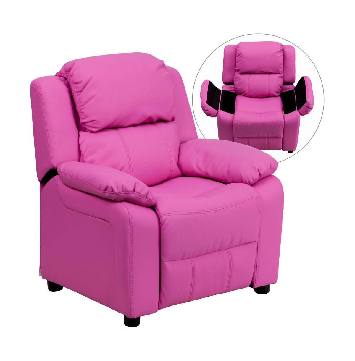 Click here for Deluxe Padded Contemporary Kids Recliner With Stor... prices