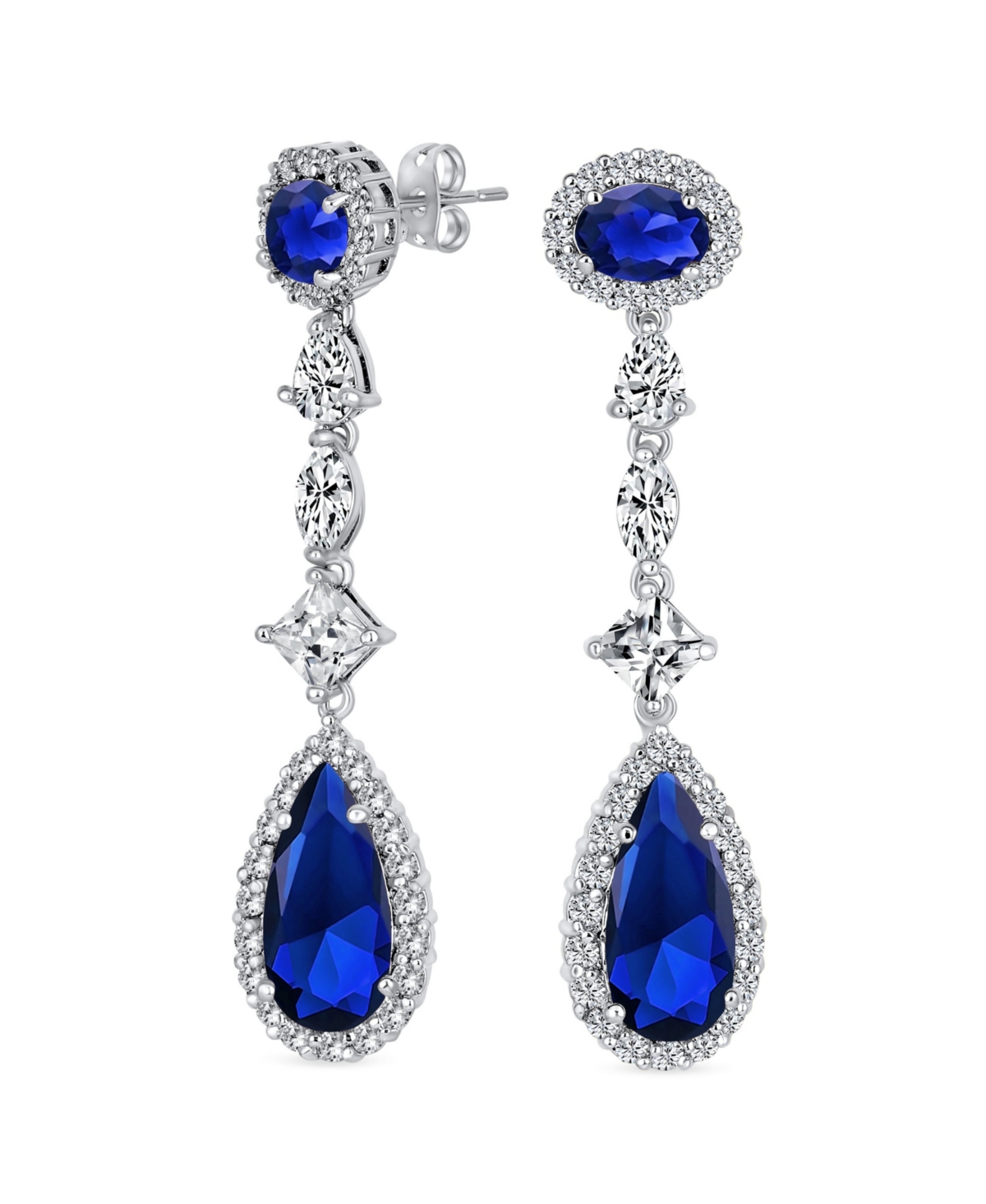 Click here for Bling Jewelry Art Deco Red Cubic Zirconia Halo Lon... prices