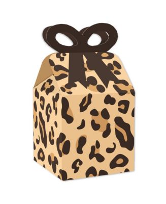 Big Dot of Happiness Leopard Print - Square Favor Gift Boxes - Cheetah ...