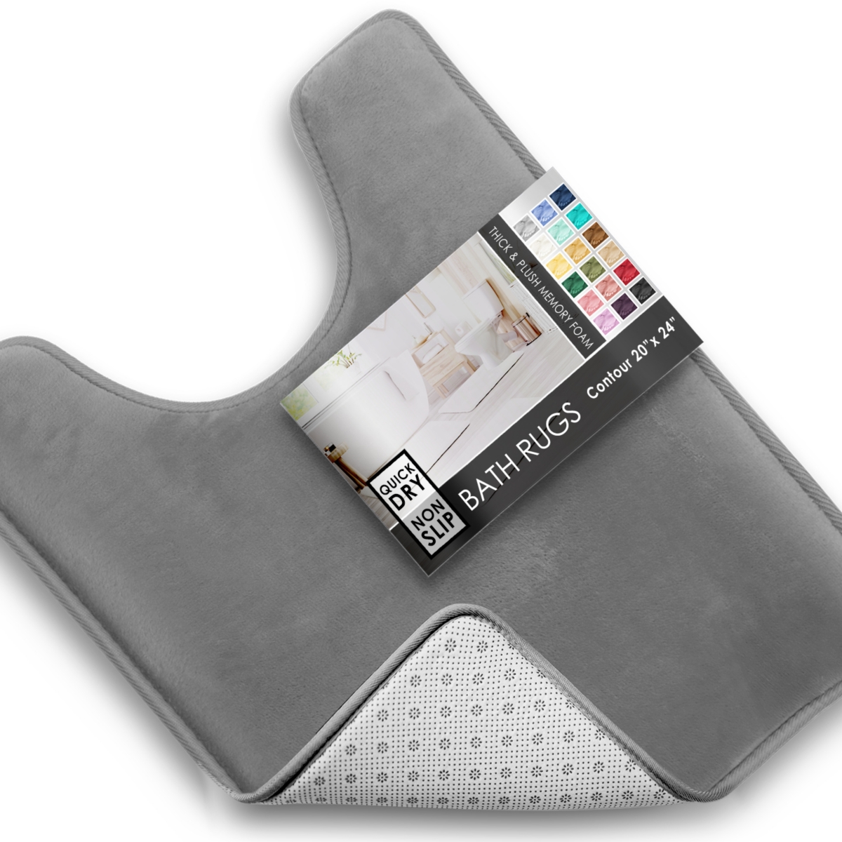 Click here for Non-Slip  Ultra Soft Plush  Memory Foam Bath Rug -... prices