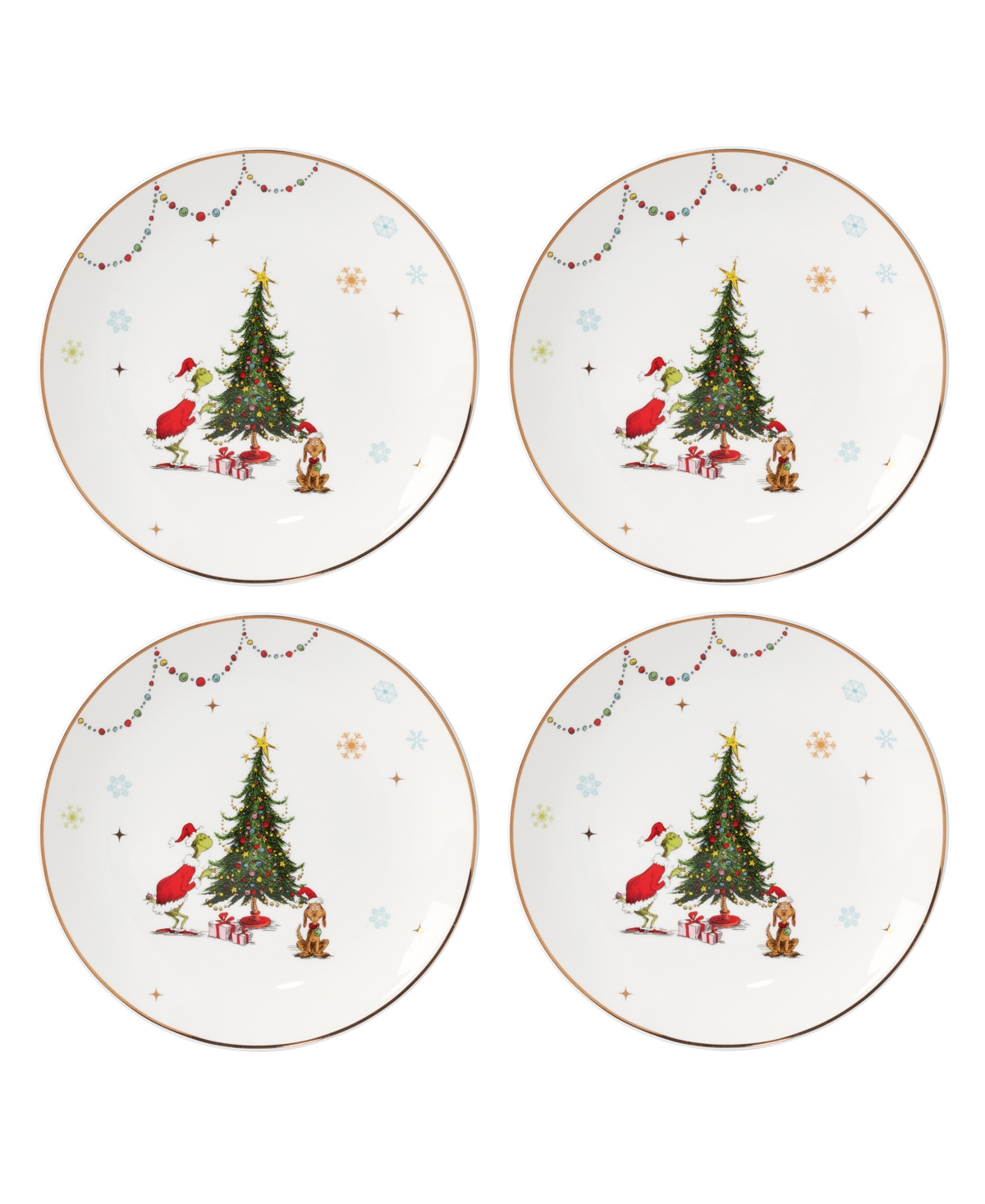Click here for Lenox Merry Grinchmas Dinner Plates  Set of 4 - Gr... prices