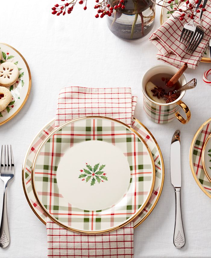 Lenox Holiday Plaid Dinnerware Collection - Macy's