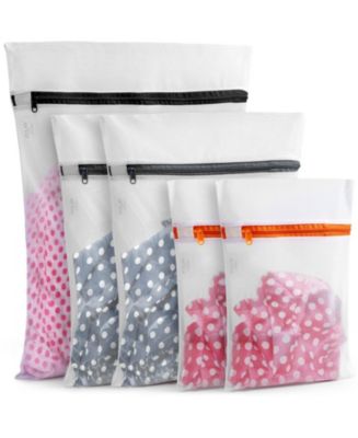 Zulay Kitchen 5 Pack Mix Size Mesh Laundry Bags for Delicates and ...