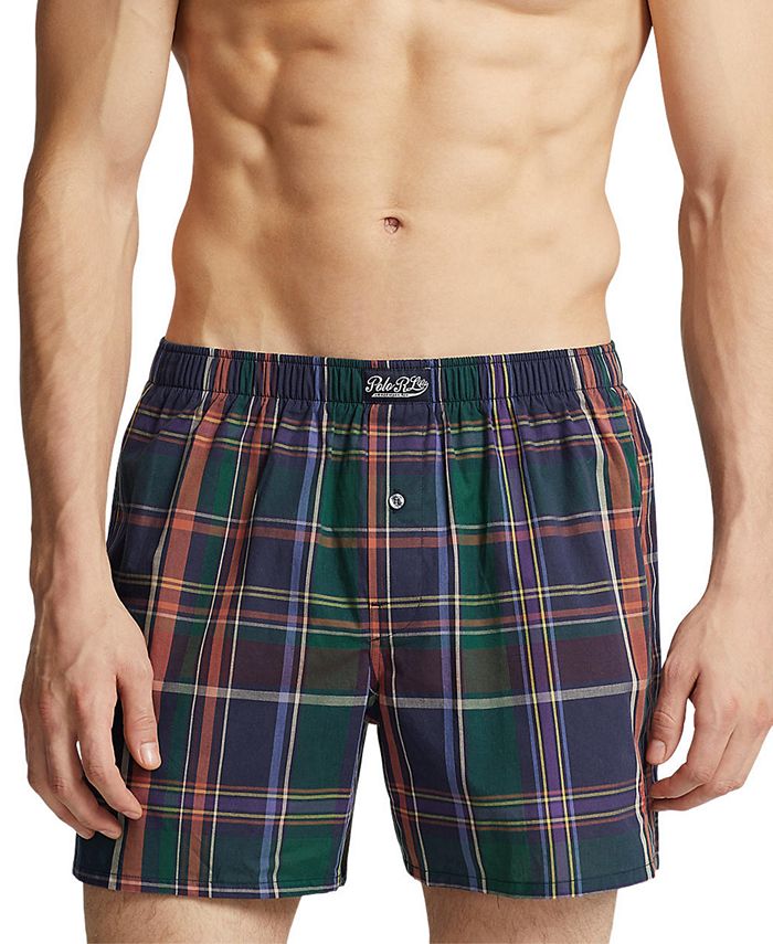 Polo Ralph Lauren Men's Cotton Classic Woven Plaid Boxers - Macy's