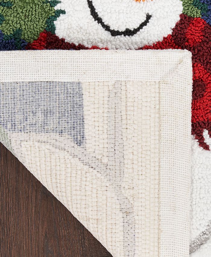 Nourison Home Nourison Snowman with Birds Hand Hooked Accent Rug, 20" x ...