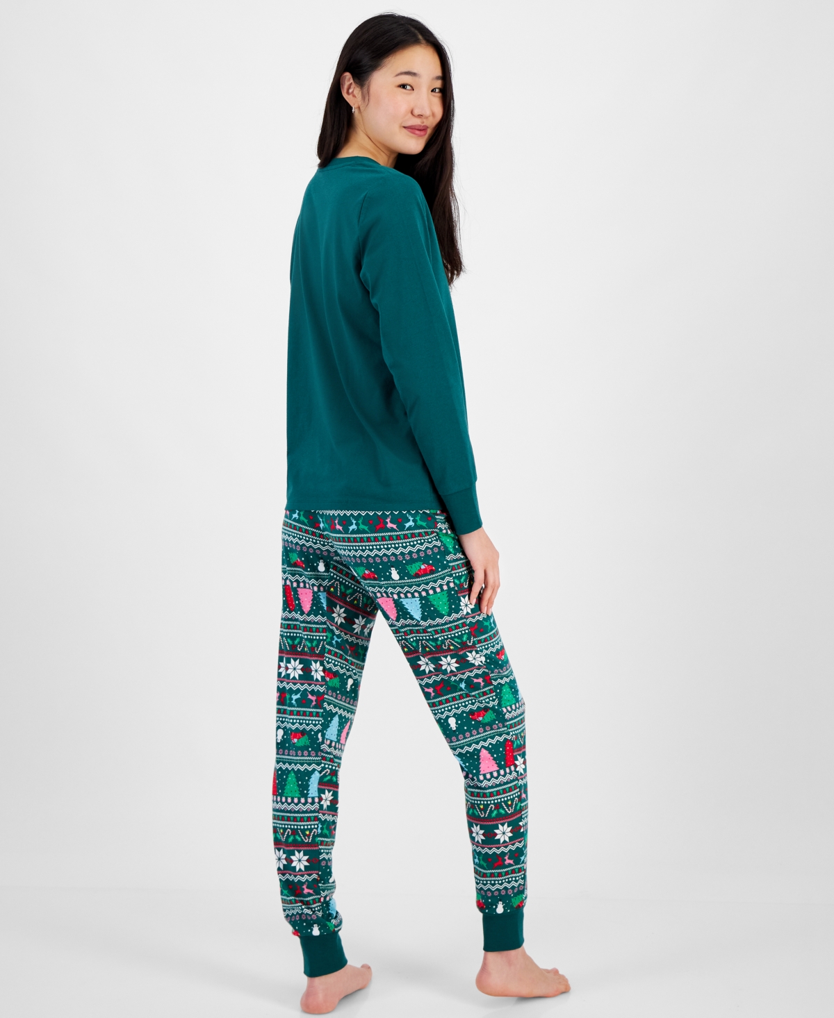 Family Pajamas Matching Women's Mix It Jolly Fair Pajamas Set, Created ...