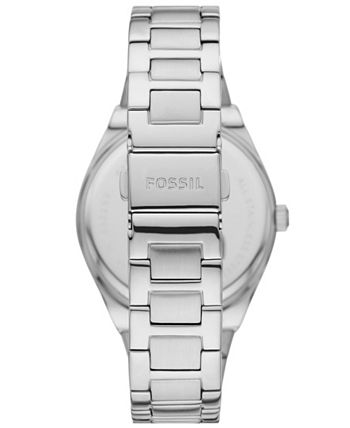 Fossil Women's Scarlette Three-Hand Date Silver-Tone Stainless Steel ...