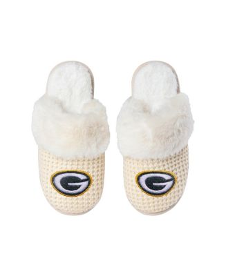 Women's FOCO Green Bay Packers Open Back Slippers - Macy's