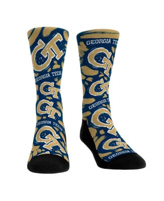 Men's and Women's Rock 'Em Socks GA Tech Yellow Jackets Allover Logo ...