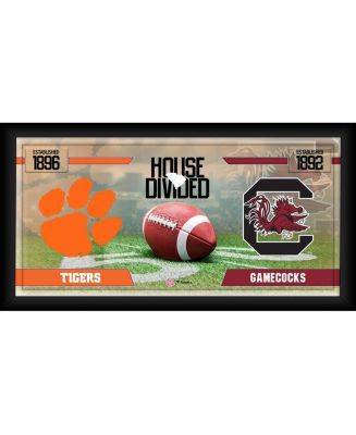 Clemson Tigers vs. South Carolina Gamecocks Framed 10" x 20" House ...