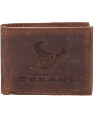 Men's Brown Houston Texans Bifold Leather Wallet - Macy's