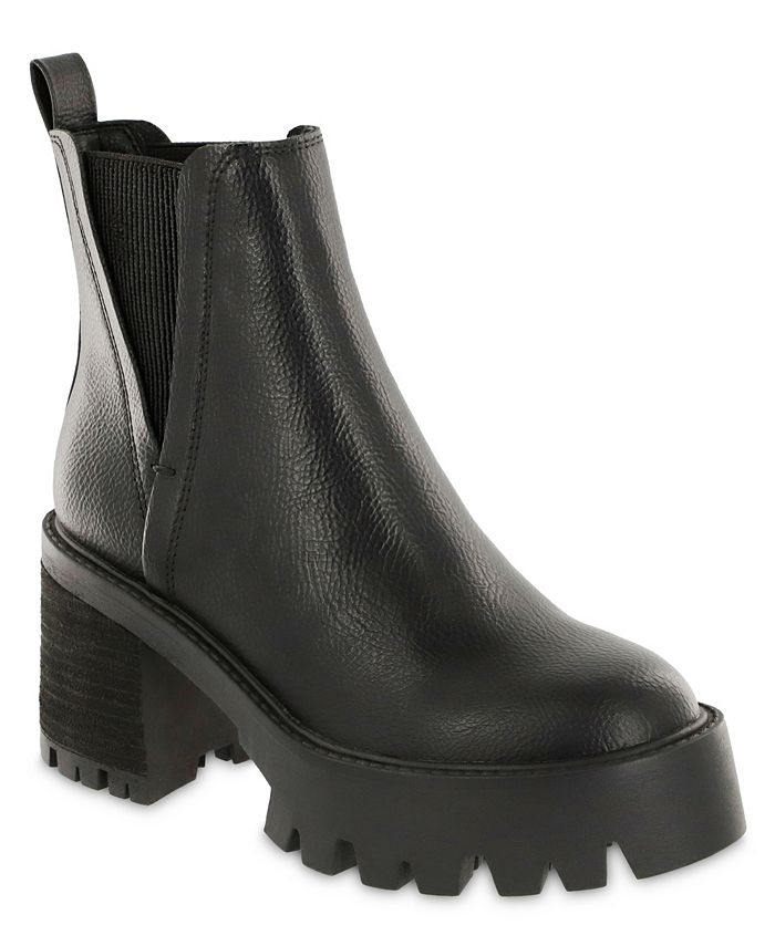 MIA Women's Rusty Chelsea Pull-On Lug Sole Booties - Macy's