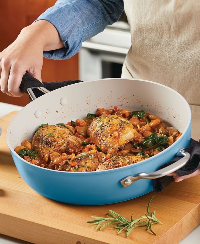 KitchenAid Hard Anodized Ceramic Nonstick 5 Quart Saute Pan with Lid ...