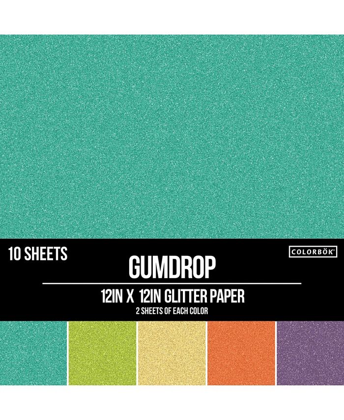 Colorbok 68lb Designer Single-Sided Paper 12"X12" 10/Pkg-Glitter ...
