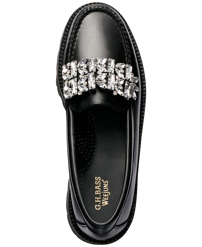 GH Bass G.H.BASS Women's Whitney Crystal Lug Weejuns® Loafer Flats - Macy's