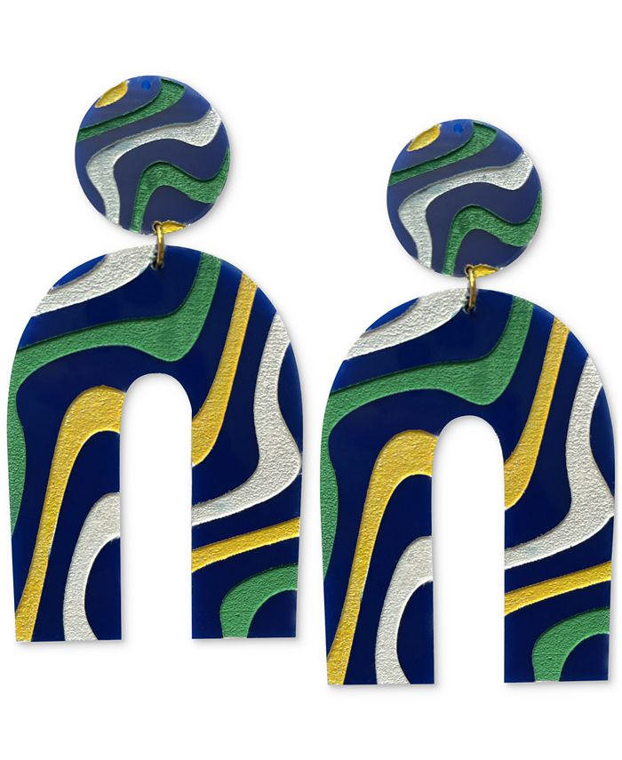 Swanky Designs Women's Leaia Arch Stud Earrings - Macy's