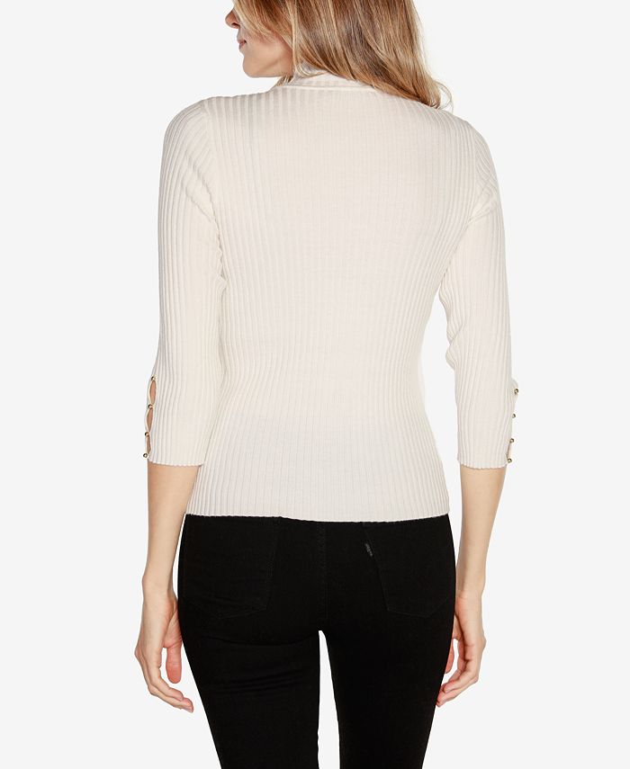 Belldini Women's Embellished Keyhole Sweater - Macy's