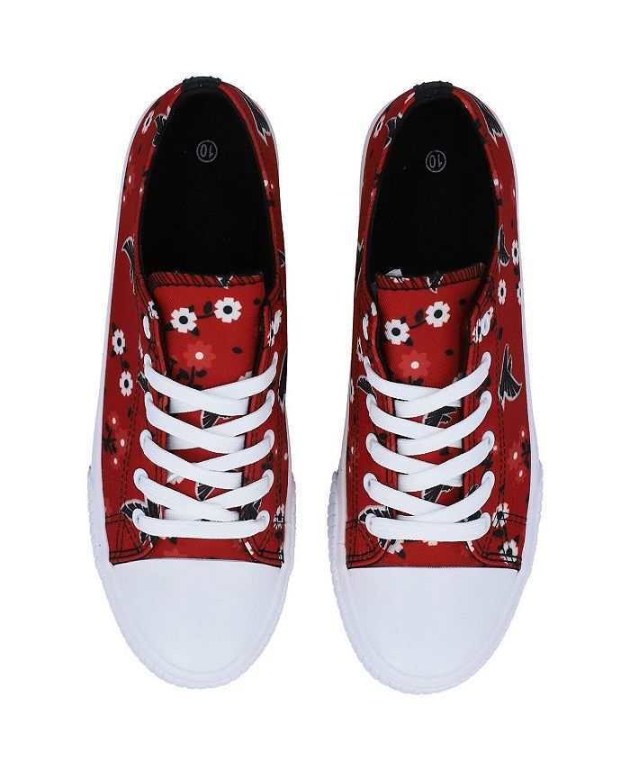 FOCO Women's Red Atlanta Falcons Flower Canvas Allover Shoes - Macy's