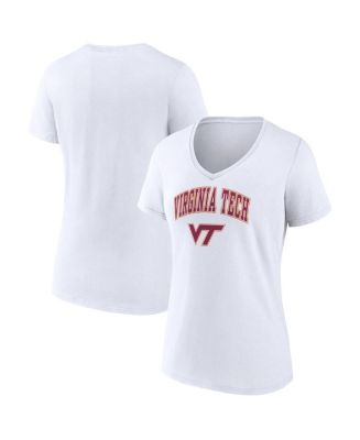 Women's Fanatics White Virginia Tech Hokies Evergreen Campus V-Neck T ...