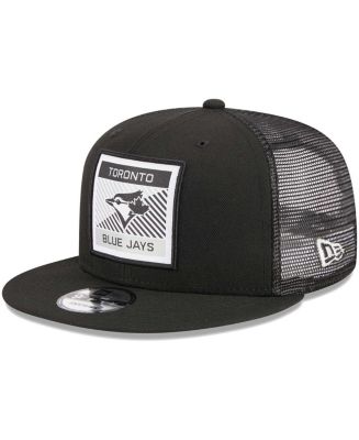 New Era Men's Black Toronto Blue Jays Scratch Squared Trucker 9FIFTY ...