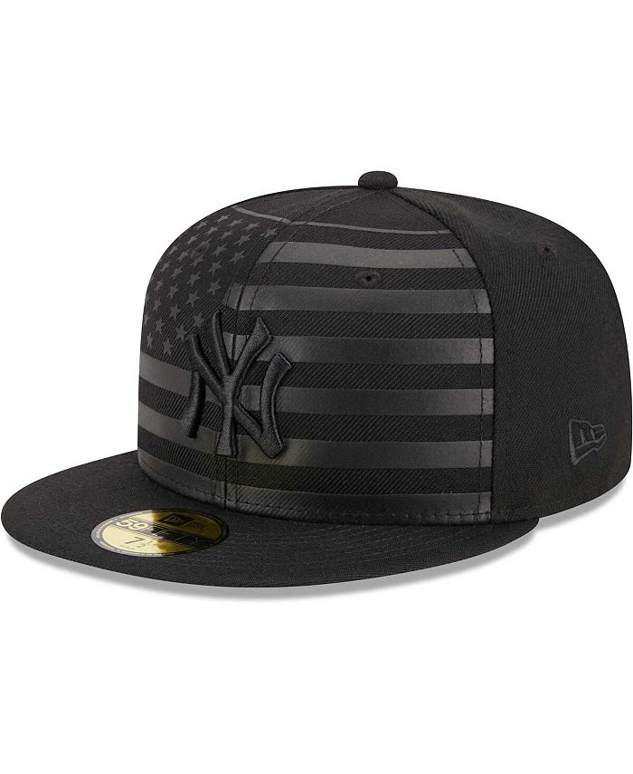 New Era Men's Black New York Yankees Tonal Flag 59FIFTY Fitted Hat - Macy's