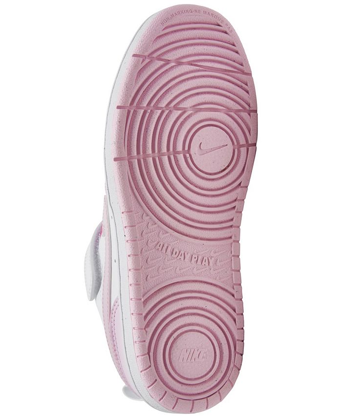 Nike Little Girls Court Borough Low Recraft Adjustable Strap Casual ...
