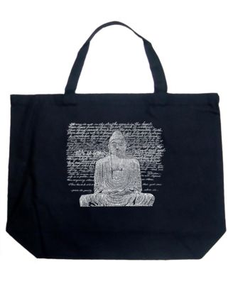 Zen Buddha - Large Word Art Tote Bag - Macy's