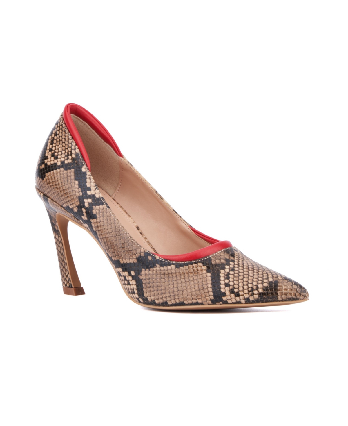 Click here for Womens Kailynn- Pointy Textured Pump Heels - Natur... prices