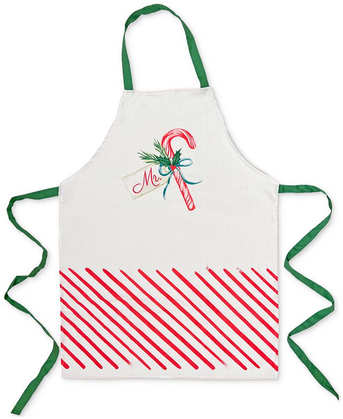 Lenox Mr. & Mrs. 2 Piece Candy Cane Apron Set - Macy's