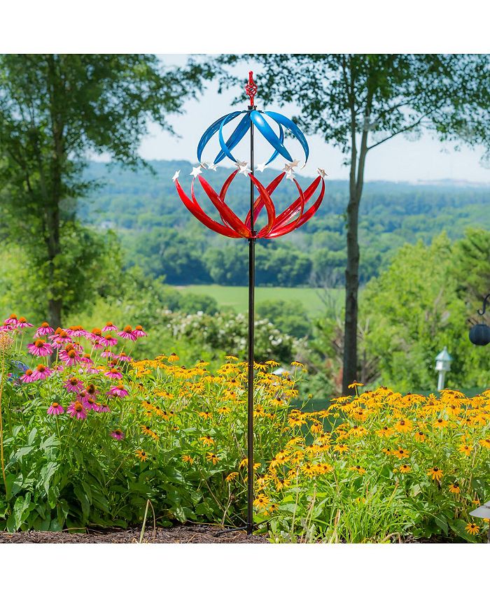 Evergreen 85"H Wind Spinner, Patriotic Stars - Macy's