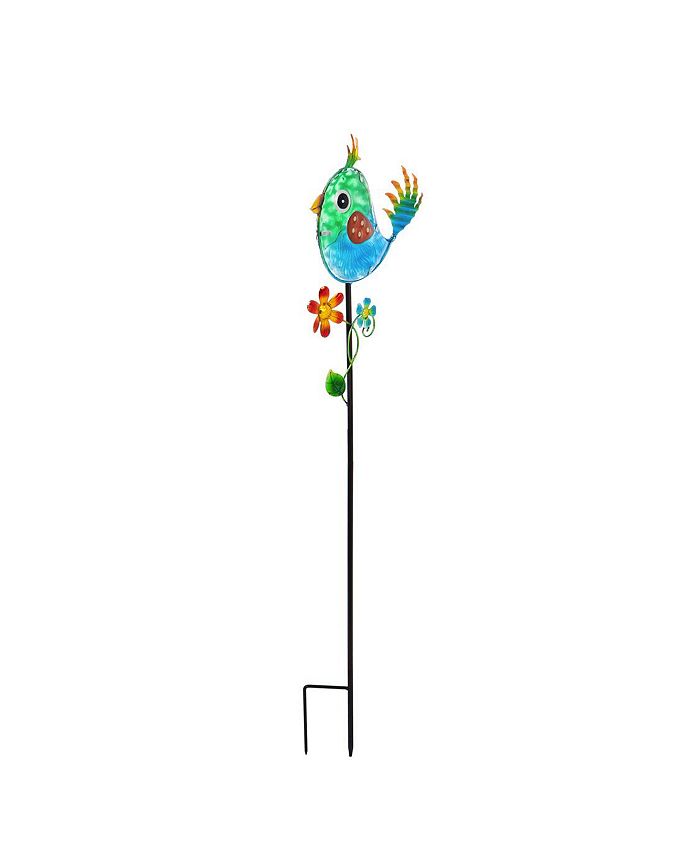 Evergreen 36"H Secret Solar Garden Stakes Bird - Macy's