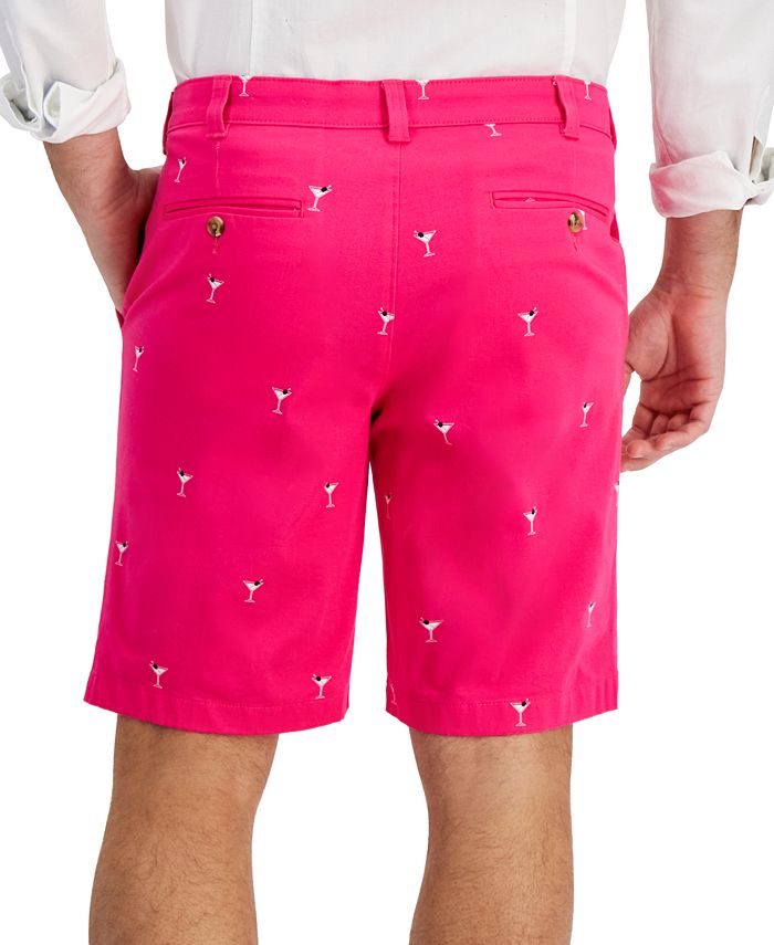 Club Room Mens Regular Fit 4 Way Stretch Printed 9 Shorts Created