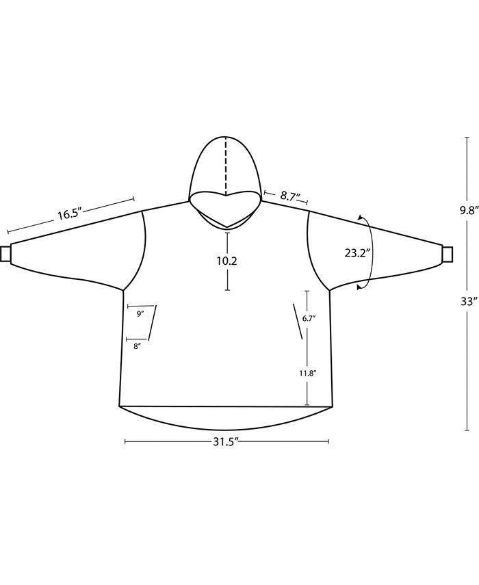 Nestl Oversized Wearable Reversible Color Adult Blanket, 38" x 54" - Macy's