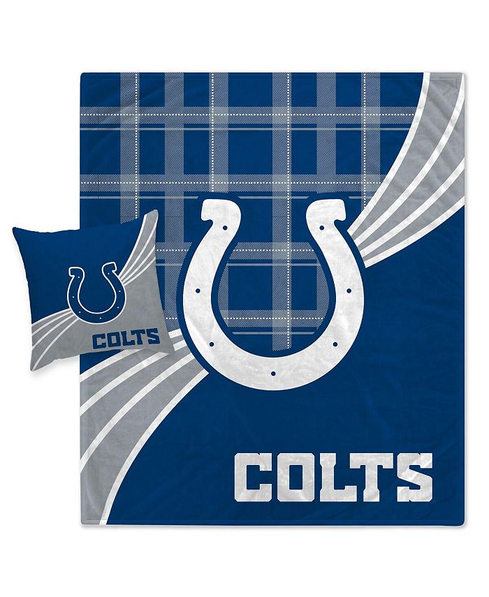 Pegasus Home Fashions Indianapolis Colts Plaid Wave Lightweight Blanket ...